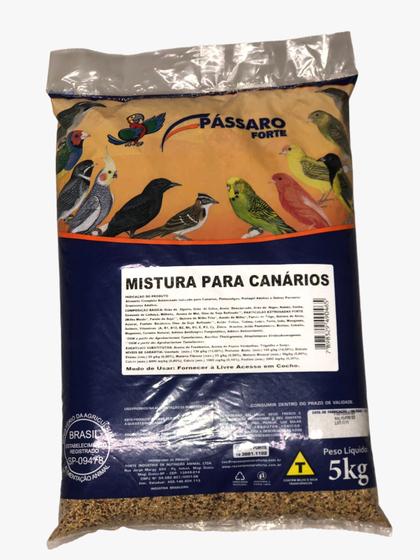 Mistura para Canários 5KG - PASSARO FORTE - Alpiste e Ração para ...
