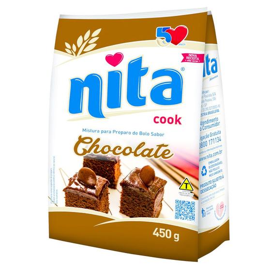 Mistura para Preparo de Bolo Chocolate 450g Nita - Mistura para Bolo ...