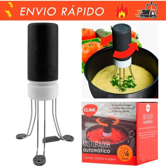 Mixer Batedor Misturador Panela Colher Automática Plástico Clink ...