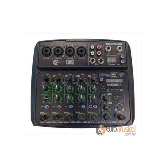Mixer custom sound 6 canais usb bluetooth cmx 6c preta - Mesa de Som ...