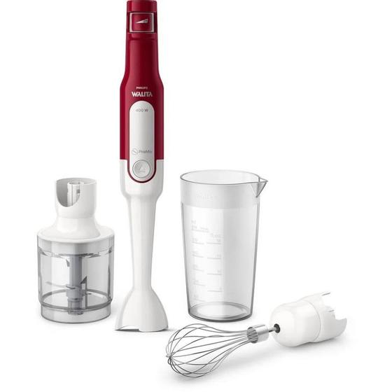 Mixer Philips Walita Pro Mix Deep Red RI2622 - 3 em 1 - Mini ...