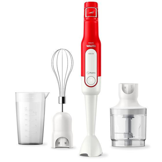 Mixer Vertical Philips Walita 3 em 1 400W Branco e Vermelho - Mixer ...