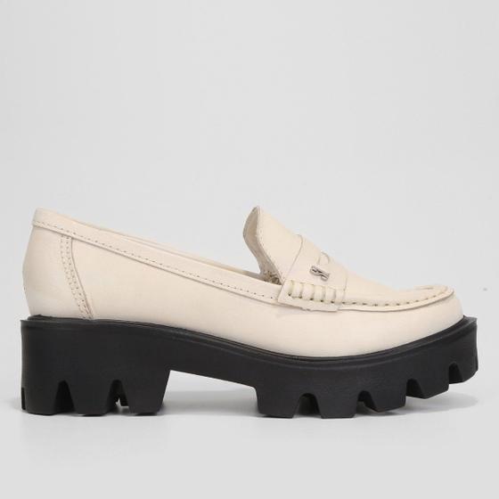 Mocassim Couro Santa Lolla Loafer Tratorado Feminino - Mocassim ...