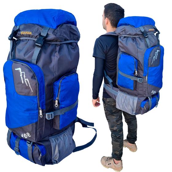 Mochila Acampamento Mochilão De 90L Pesca Viagens Camping Reforcada ...