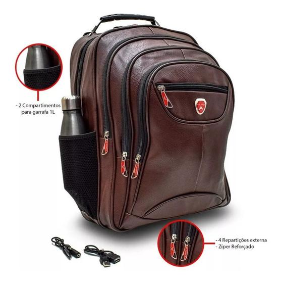 Mochila bolsa masculina impermeável material sintético ecológico ...
