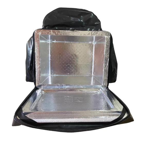 Mochila Bolsão Preta com Isopor Laminada Para Entregador Ifood ...