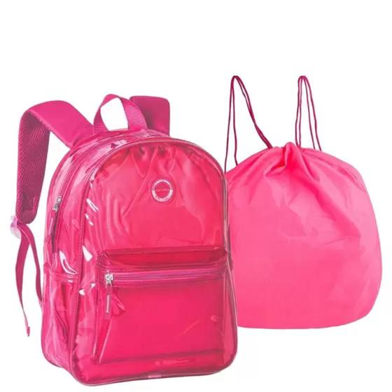 Mochila Clio Transparente Adulto Rosa - Clio Style - Mochilas ...
