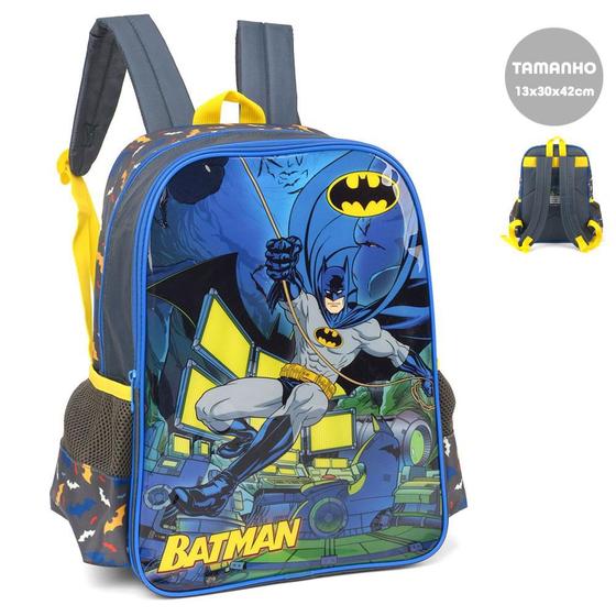 Mochila Costas Batman Cinza/Amarelo IS37931BM Luxcel - Mochilas ...