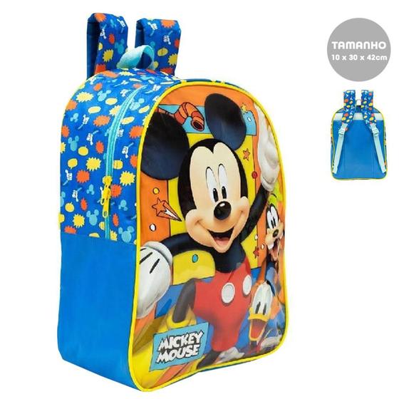 Mochila Costas Mickey Mouse Azul/Amarelo 16" Xeryus - Mochilas ...