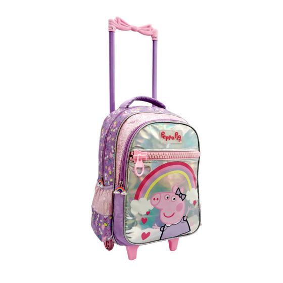 Mochila de Rodinha Escolar Infantil Menina com Alça de Costas Lilás ...