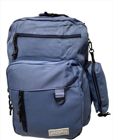 Mochila de tecido com estojo Azul - Jingpin - Mochilas - Magazine Luiza