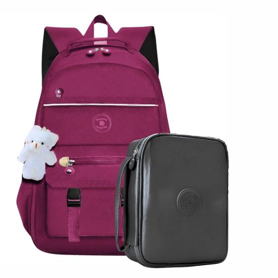 Mochila Espaçosa Notebook Escolar Juvenil Grande Espaçosa Estojo ...