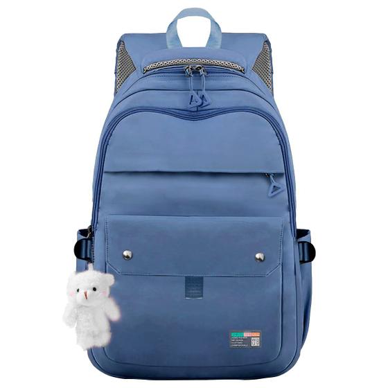 Mochila Feminina Bolsa Dia a Dia Escolar Trabalho Escolar Compartimento ...