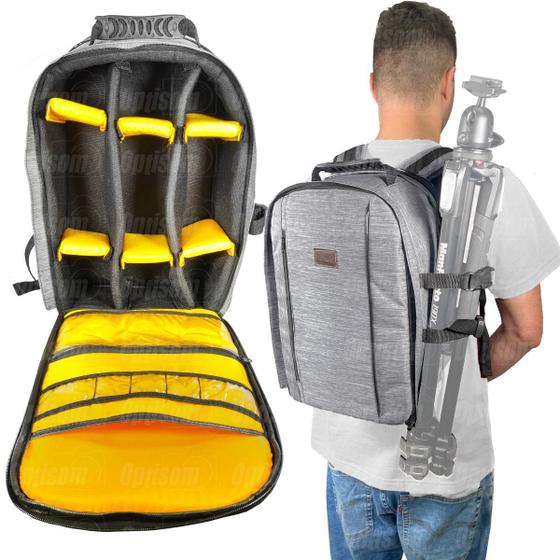 Mochila Fotografica Com Divisórias Para Camera Lente Notebook Chic Ii ...