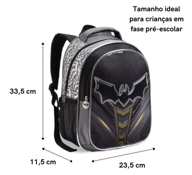 Mochila Infantil Escolar Creche Menino Super Bat Morcego - Denlex ...