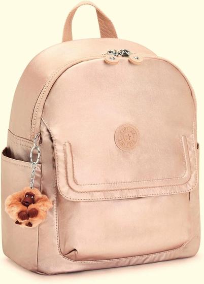 Mochila Kipling Matta Up Rosé Metálica - Mochilas - Magazine Luiza