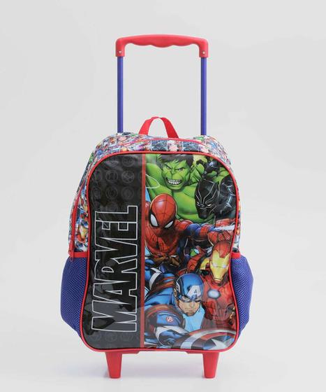 Mochila Mala Com Rodas Infantil Super Heróis Marvel - Mochilas ...