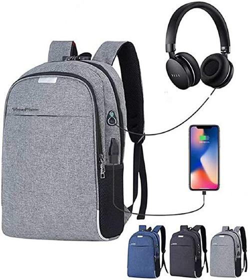 Mochila Notebook 17 Grande Anti furto Cabo USB Entrada Fone - YEPP ...