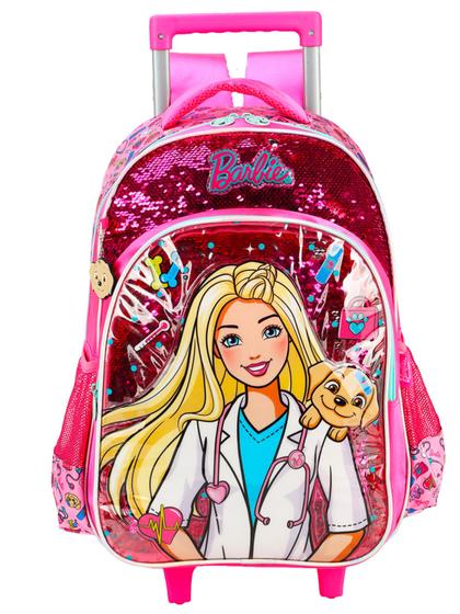 Mochila Rodinha e Costas Barbie Brilho Pets Luxo RS Original - Luxcel ...