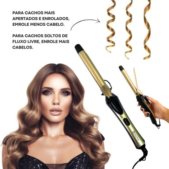 Modelador de Cabelos e Cachos 25 mm Cerâmica Bivolt Morina Premium ...