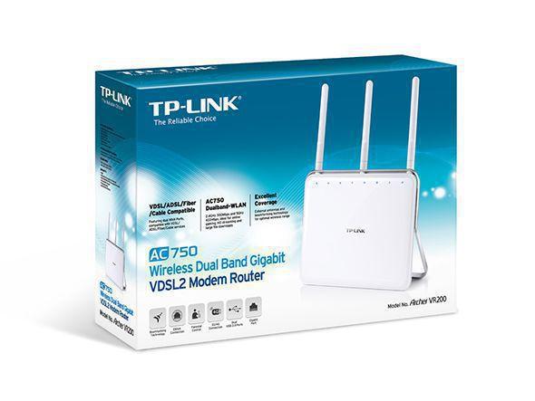 Modem Roteador Tp-link Archer Vr200 Modem Router Ac750 VDSL/ADSL ...