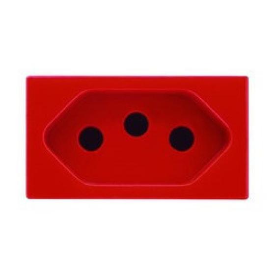 Modulo 1 Tomada (2p+T) 10a Vermelha - Imperia - IRIEL - Módulo de Tomada - Magazine Luiza