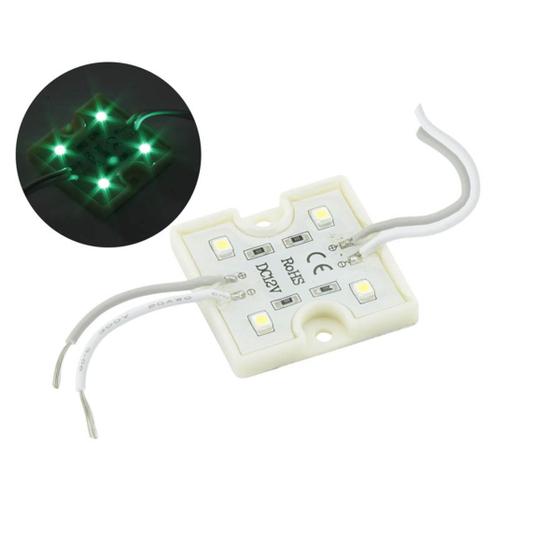 Módulo c/4 Leds Alto Brilho 12v Ip65 3528 36*36*5 - Verde - GREEN ...