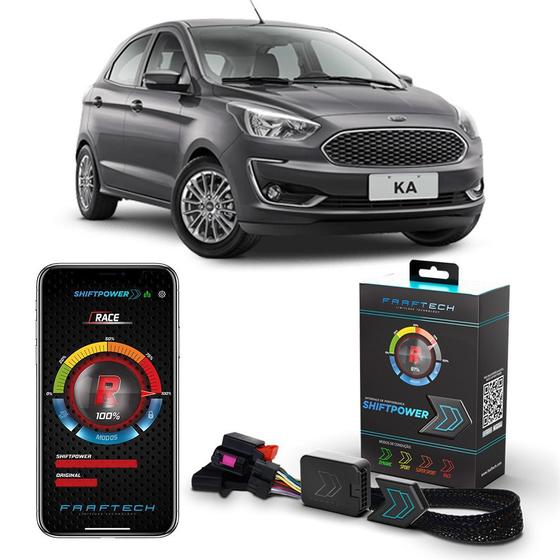 Módulo de Acelerador Ford Ka 2013 a 2021 Faaftech FT-SP04+ Shiftpower Bluetooth Pedal Eletrônico ...