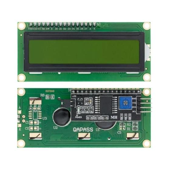 Módulo Display LCD 1602 para Arduino - Tela Azul/Verde 5V com Adaptador I2C (IIC) e PCF8574 ...