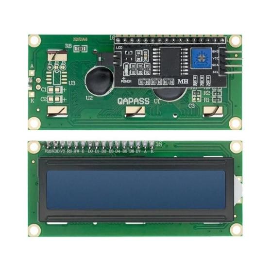 Módulo Display LCD 16x2 (1602) Azul/Amarelo/Verde - Interface I2C/IIC 5V com PCF8574T - Arduino ...