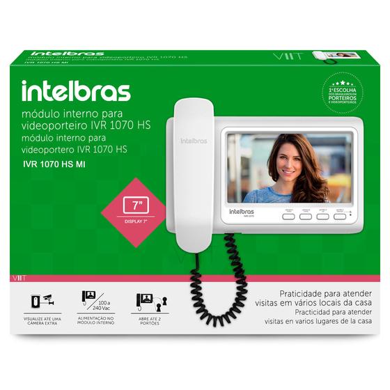 Módulo Interno Intelbras IVR 1070 HS MI Videoporteiro - Compatível Com IVR1010 IVR1070 IVR 7 ID ...