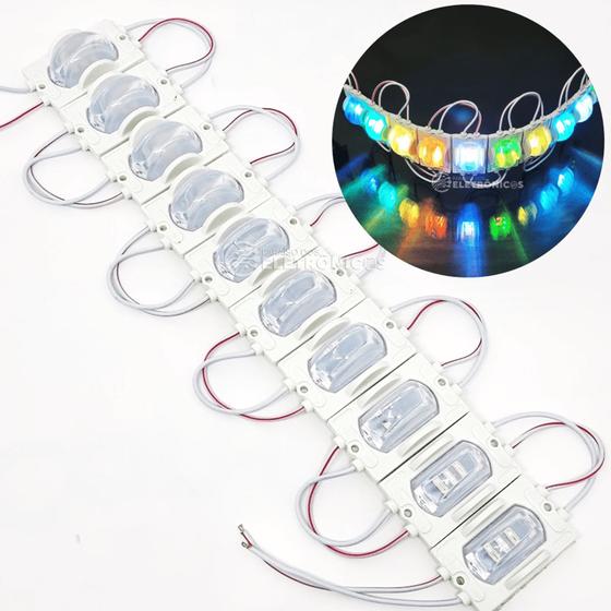 Módulo LED Barra Com 10 Peças De LEDs RGB Colorido Iluminação Para ...