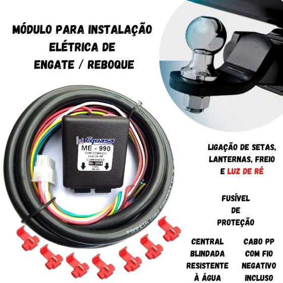 Módulo Para Instalação Elétrica De Reboque Engate Me-990 com Conectores ...