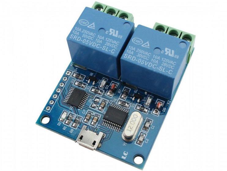 Módulo Relé 2 Canais com Micro USB - Conversor CH340 - Eletrogate - Relé - Magazine Luiza