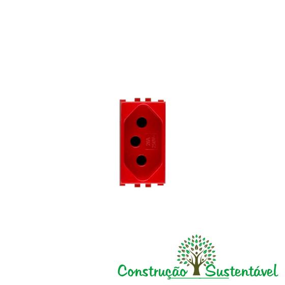 Modulo tomada 20a vermelha 2p+t 20a 250v (tomada 220v vermelha) - Apoio ...