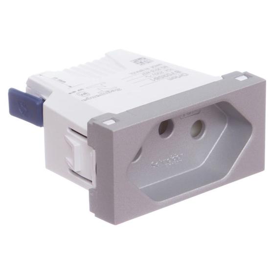 Módulo Tomada 2P T 10A 250V BornE Automatico Alumínio Orion SchnEidEr - Módulo de Tomada ...