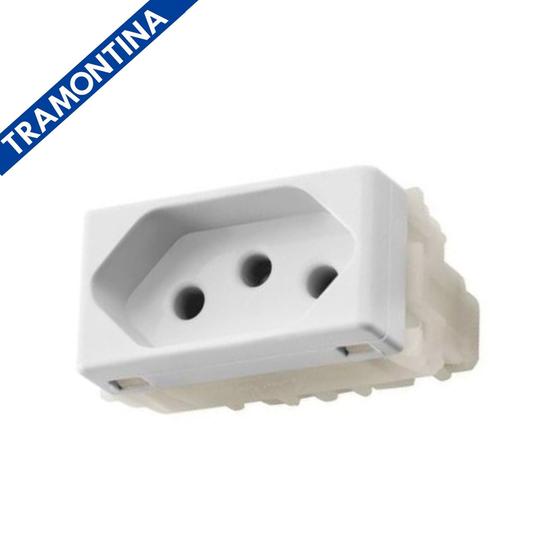 Modulo tomada 2p+t 10a/250v branco liz tramontina - Espelho / Placa de Tomada e Interruptor ...