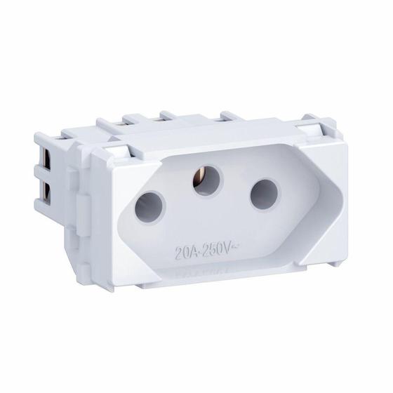 Módulo tomada 2p+t 20a 250v branco equille - WEG 5616 - Módulo de Tomada - Magazine Luiza