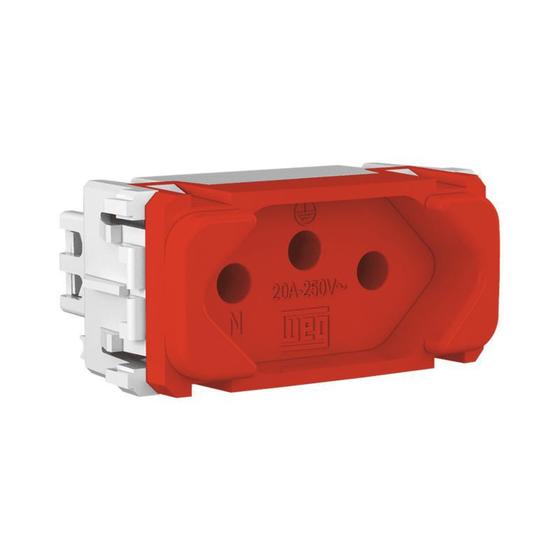 Modulo tomada 2p t 20a/250v verm compose - WEG - Módulo de Tomada - Magazine Luiza
