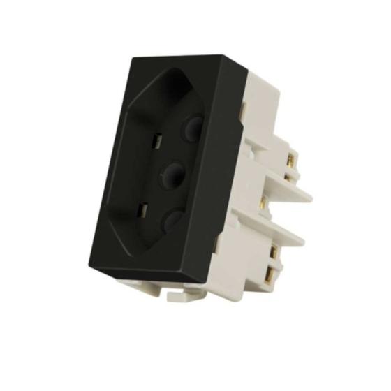 Modulo tomada 2p+t 20a sleek ebony preto margirius - Módulo de Tomada - Magazine Luiza