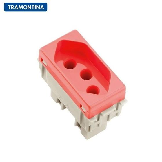 Módulo Tomada 2P+T Tramontina 20A 250V 57115/033 Vermelho - Módulo de Tomada - Magazine Luiza