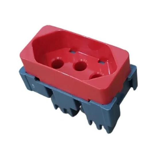 Modulo tomada padrao brasileiro 2p t 20a-250v vermelho b3 margirus - MARGIRIUS - Módulo de ...