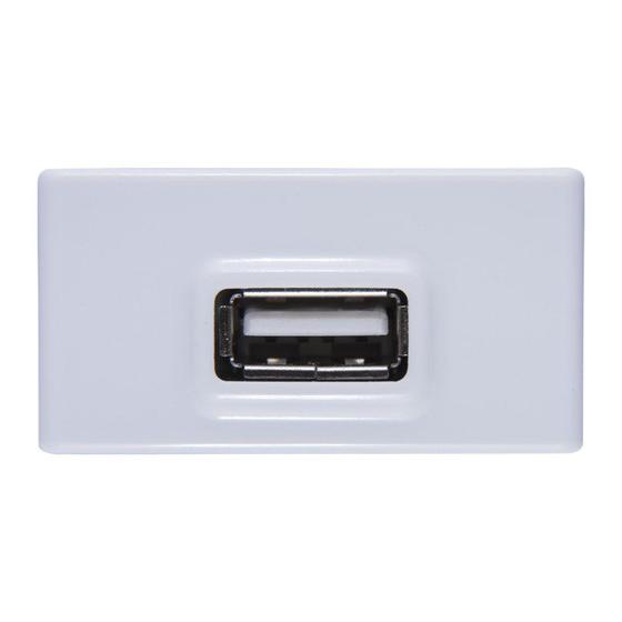 Módulo Tomada USB 1,5A Bivolt Branco 57115/041 Tramontina - Módulo de ...