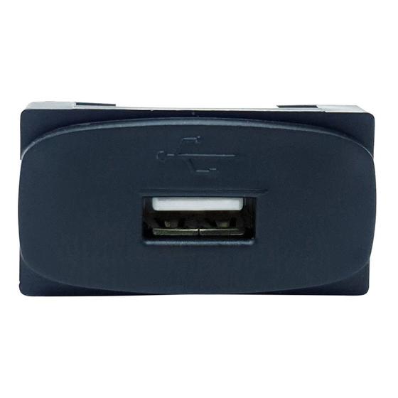 Módulo tomada USB 2A Bivolt 1 Módulo Gracia Alumbra Preto - Espelho ...