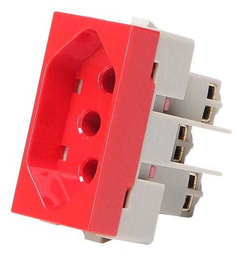 Modulo Tomada Verm Padrao Brasil 2p+t 20a-250v Linha Sleek - Margirius - Módulo de Tomada ...