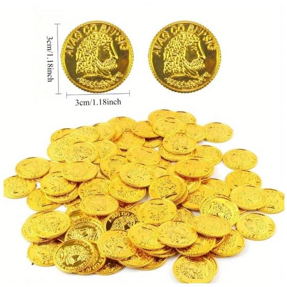 Moedas Douradas AVAG CO BEPSIG de Pirata Plástico Decorativo para Caça ...