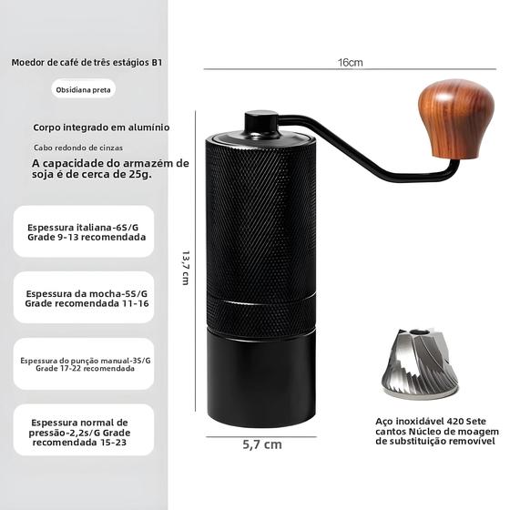 Moedor De Café Manual Ajustável Portátil 7/5 Núcleo Feijão Expresso ...
