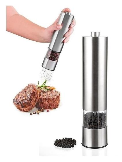 Moedor De Temperos Elétrico Aço Inox Sal E Pimenta Temperos ...