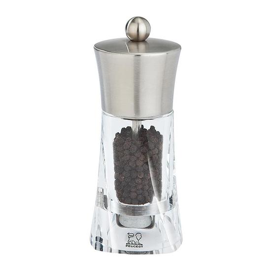 Moedor Pimenta Em Acrilico Transparente Com Tampa Inox 14 Cm - Peugeot ...