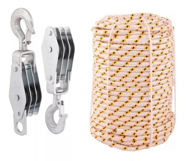 Moitão De Elevação De Carga Com 3 Roldanas 650kg + 50m Corda - VONDER ...